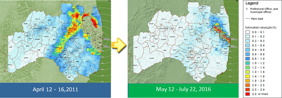 Radiation levels in the prefecture - 福島県ホームページ